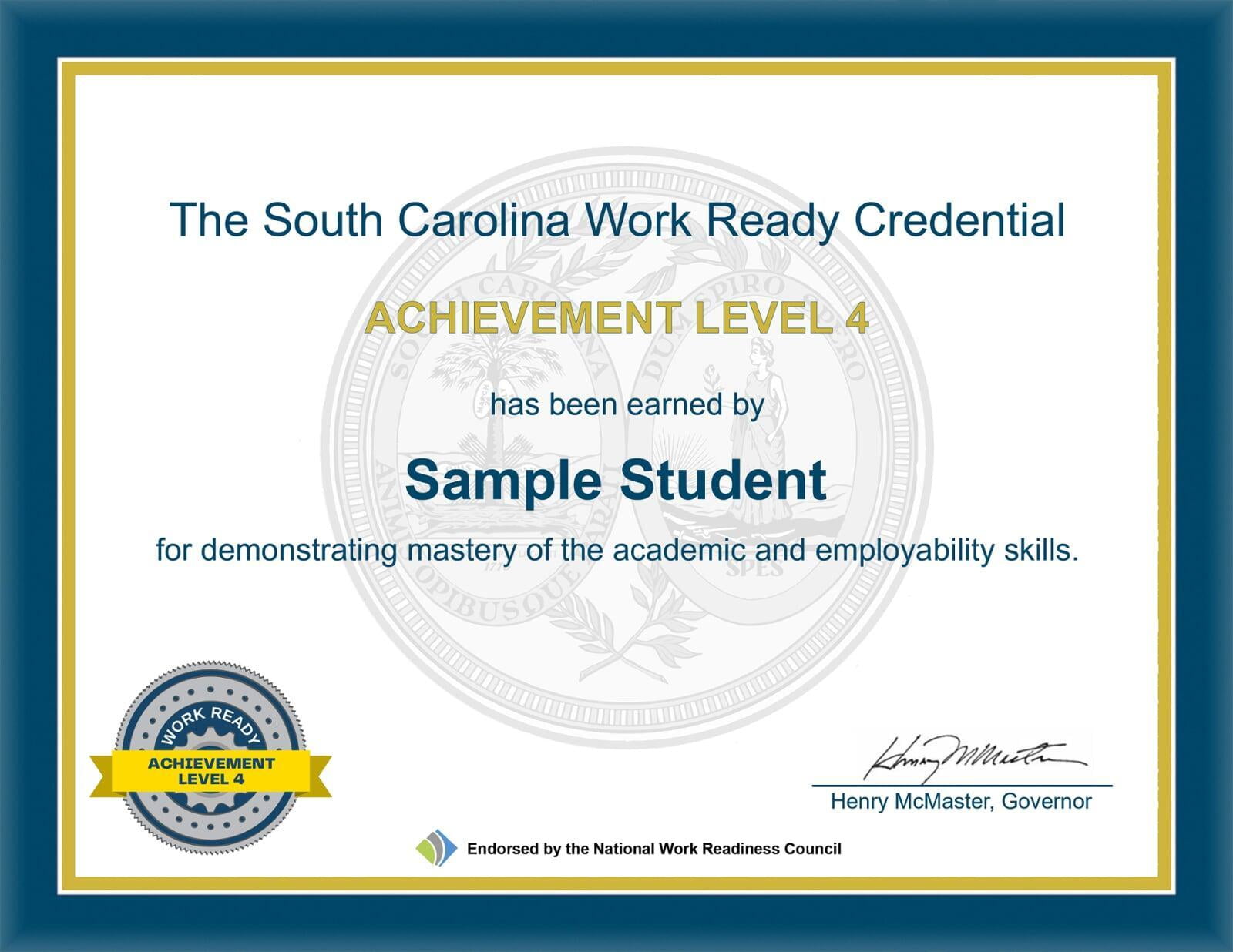 South Carolina Department of Employment and Workforce Career Readiness Assessments